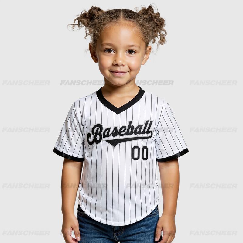 Custom White Black Pinstripe Jersey with Personalized Number and Team ...