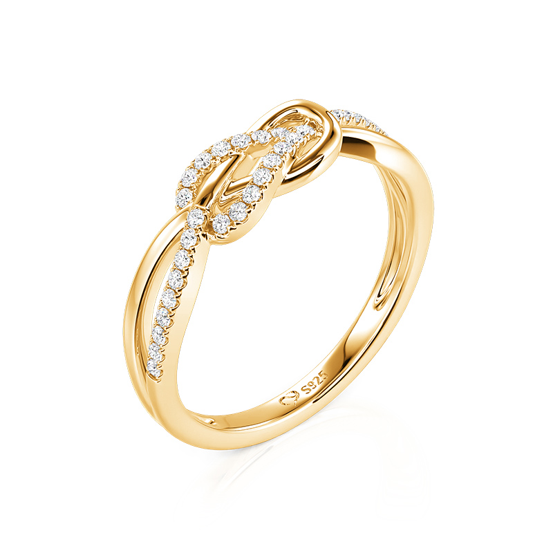 Jeulia Infinity Twist Pavé Stackable Women's Wedding Band - Jeulia Jewelry