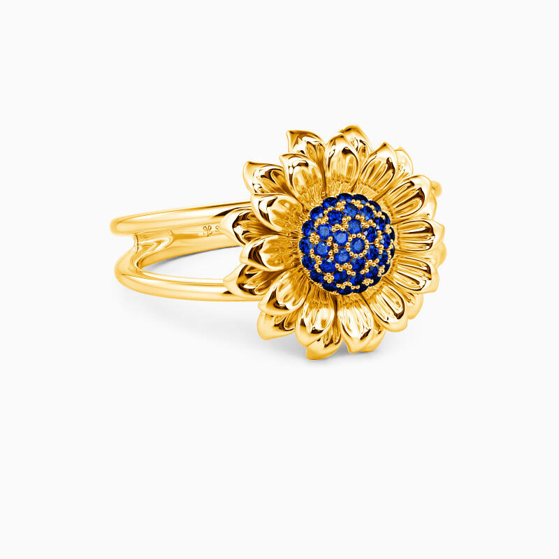 "Be Bright Sunny" Sunflower Ring | She Said Yes