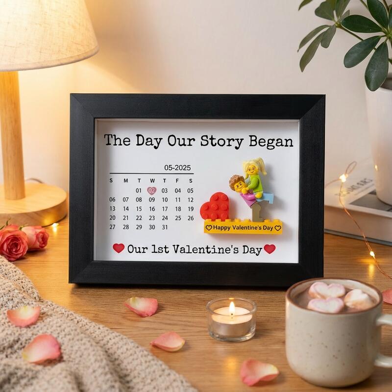 Personalized Couple Building Block Minifigure Frames Customizable Date ...