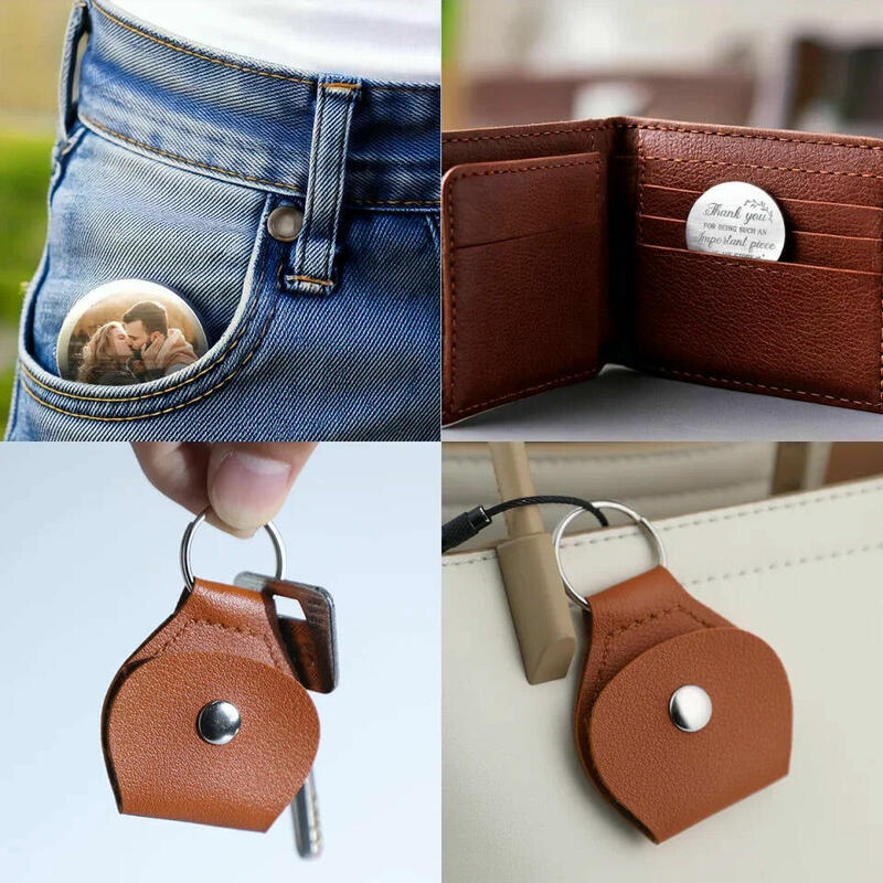 Custom Pocket Photo Keychain Sweet Gift for Couple - Drawmade.com