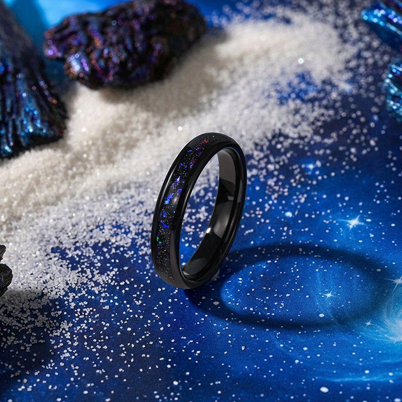 Jeulia Starry Sky Impression Tungsten Ring for Women - Jeulia Jewelry