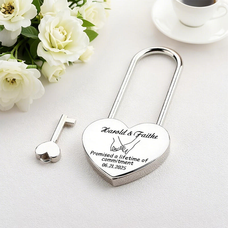 Personalized Heart Lock Hold Your Hand Custom Message Precious ...