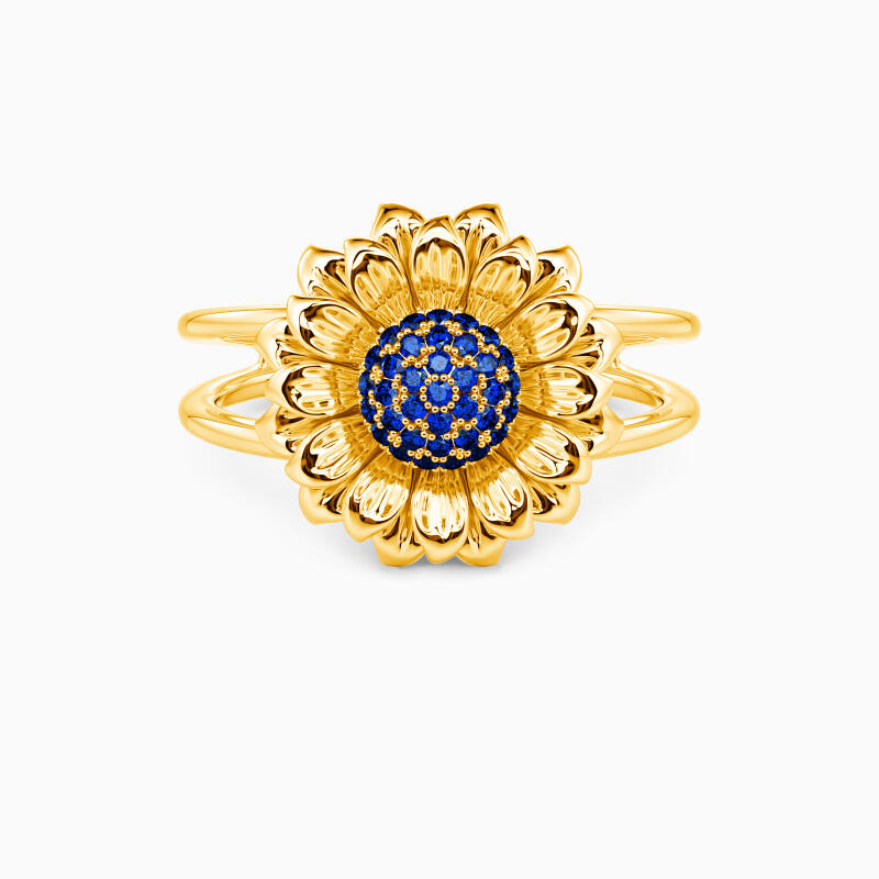 "Be Bright Sunny" Sunflower Ring | She Said Yes