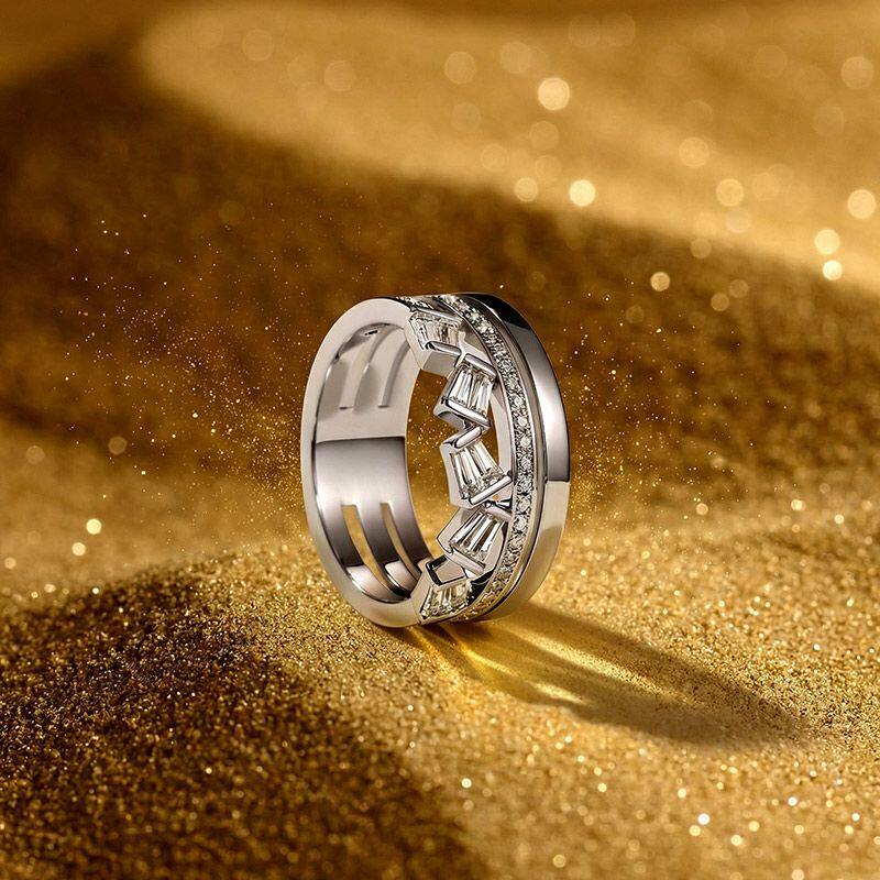 Jeulia イレギュラートラペゾイド リング スターリングシルバー - Jeulia JP