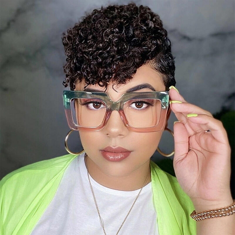 Quie Square Blue Glasses - Aoolia.com
