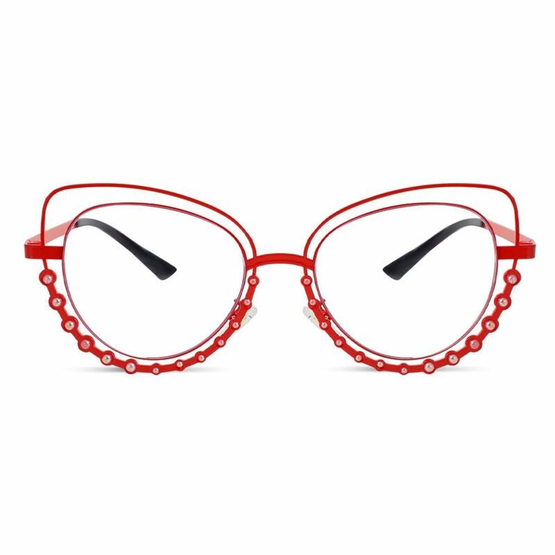 Belle Cat Eye Silver Glasses - Aoolia.com