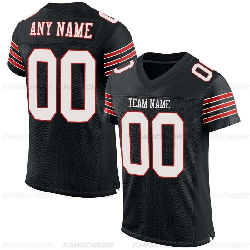 Custom Stitched Black Football Jersey - Add Your Team Name & Player ...