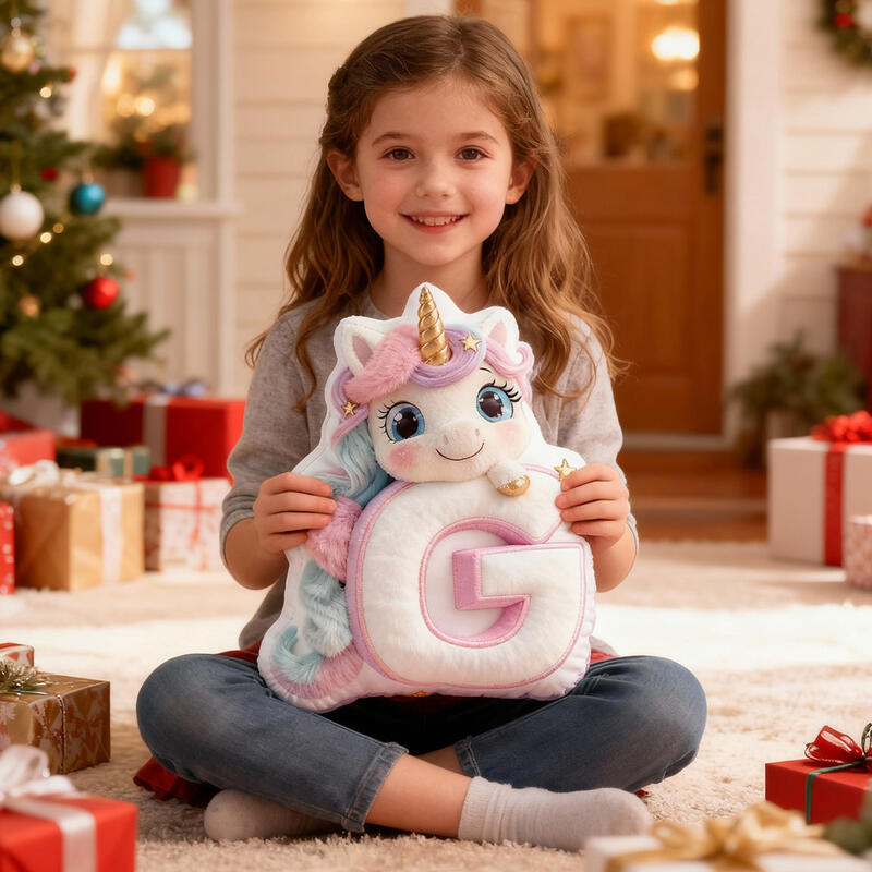 Personalized Letter-Shaped Unicorn Pillow Christmas Gift for Girls ...