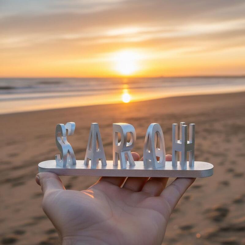 3D Printed Double Name Illusion Love Sweet Gift for Valentine's Day ...