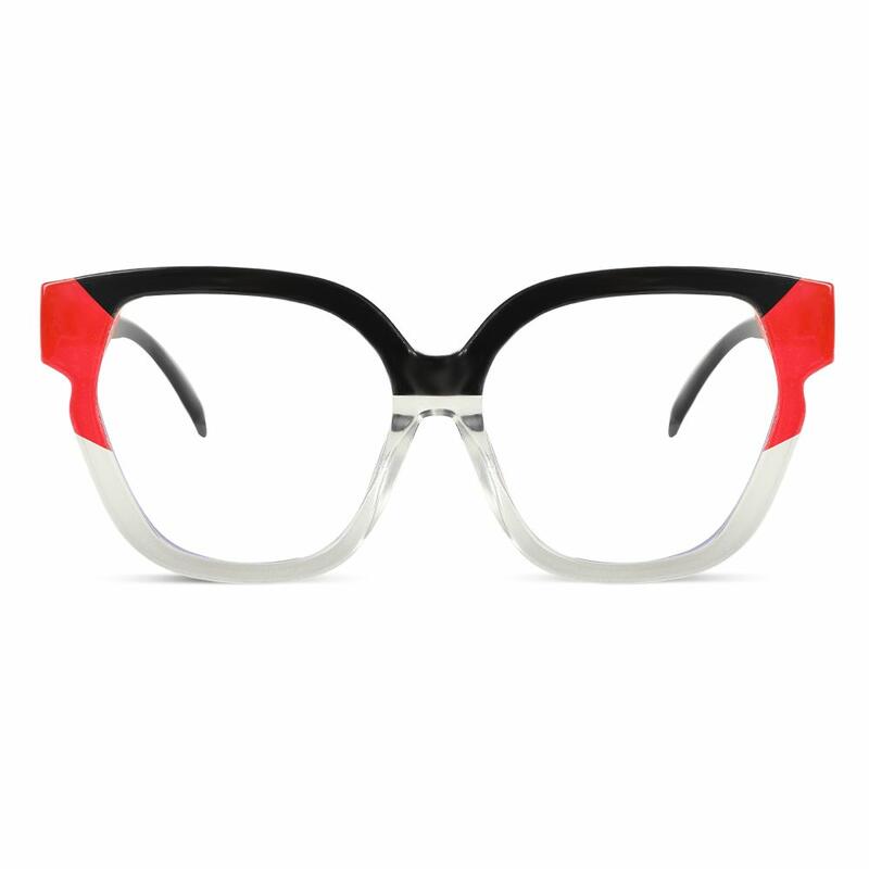 Louise Square Orange Glasses - Aoolia.com