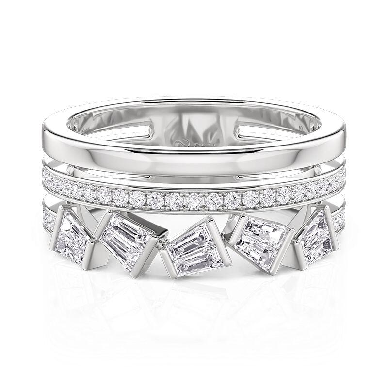 Jeulia イレギュラートラペゾイド リング スターリングシルバー - Jeulia JP