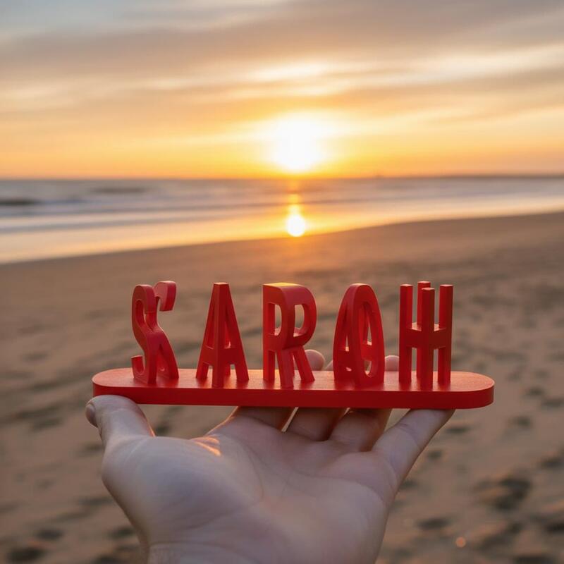 3D Printed Double Name Illusion Love Sweet Gift for Valentine's Day ...