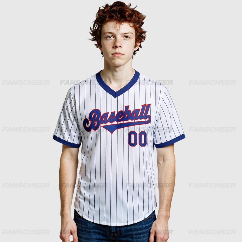 Custom Navy Pinstripe Jersey with Personalized Number and Team Logo ...