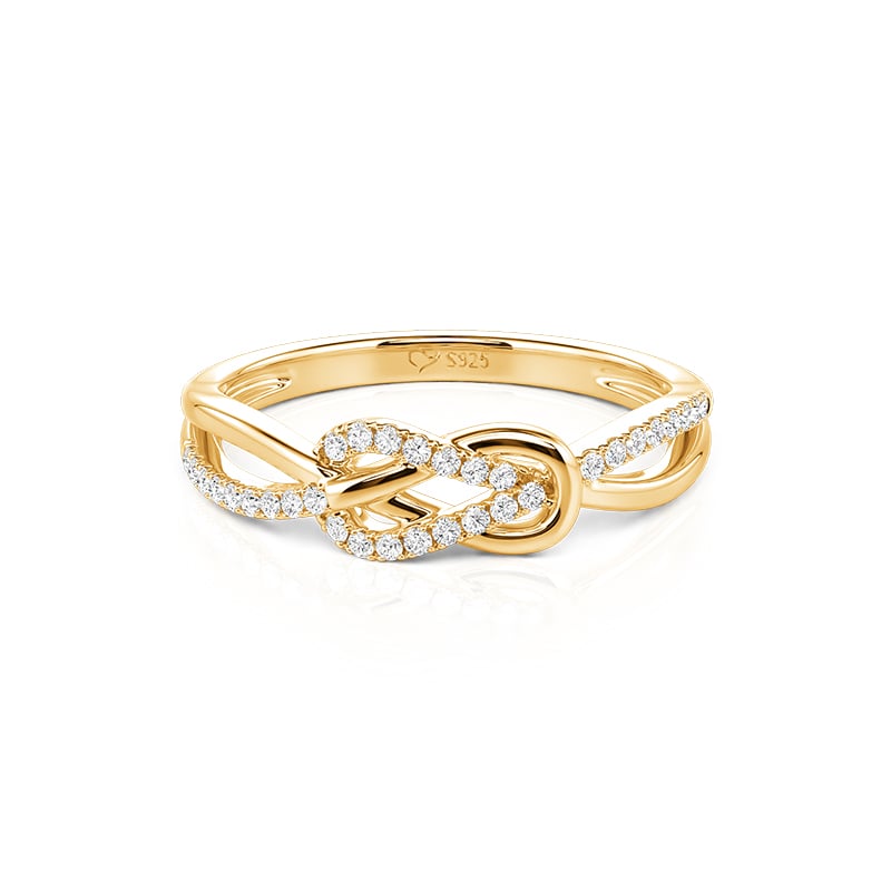 Jeulia Infinity Twist Pavé Stackable Women's Wedding Band - Jeulia Jewelry