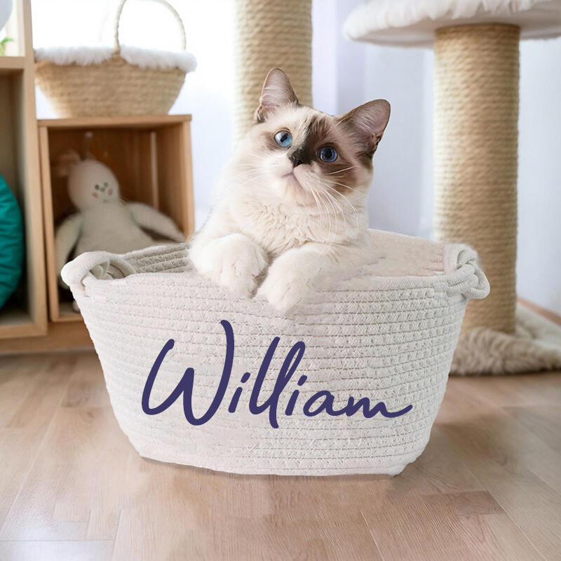 Personalized Name Storage Basket Simple Gift for Family - Drawmade.com