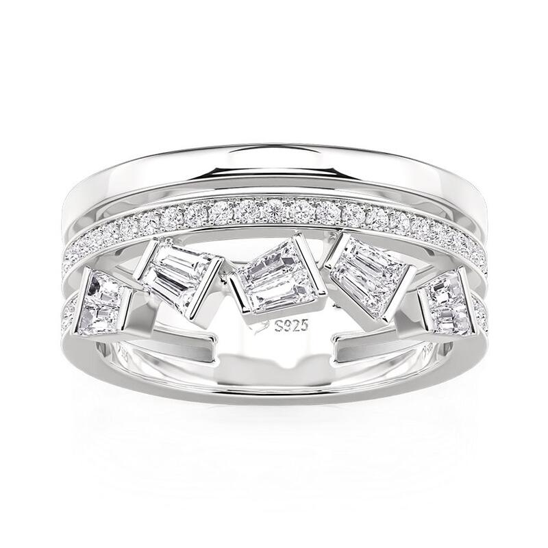 Jeulia イレギュラートラペゾイド リング スターリングシルバー - Jeulia JP