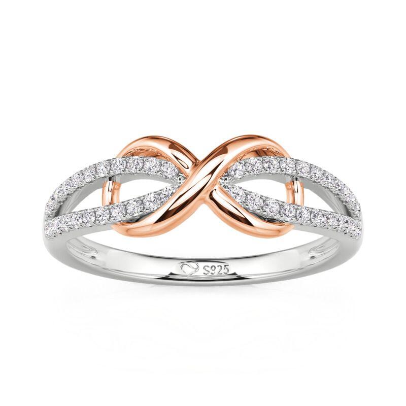 Jeulia Twist Two Tone Infinity Ring for Women Sterling Silver - Jeulia ...